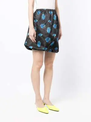 UNDERCOVERISM Flora-print Silk Skirt