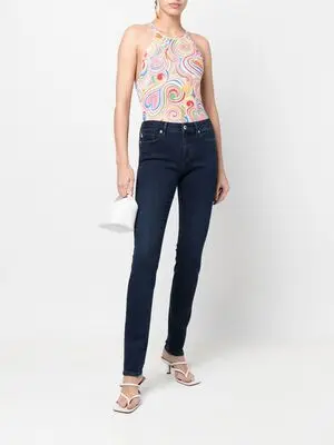 Moschino Swirled Heart-print Vest Top