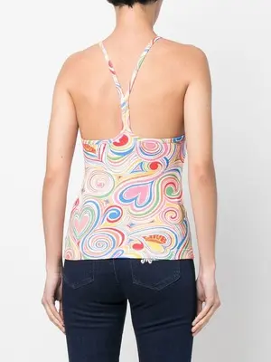 Moschino Swirled Heart-print Vest Top