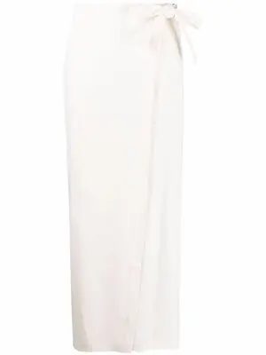 Alberta Ferretti High-waisted Wrap Skirt - White