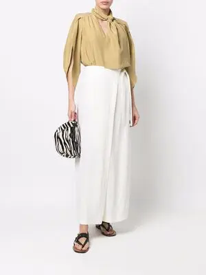 Alberta Ferretti High-waisted Wrap Skirt