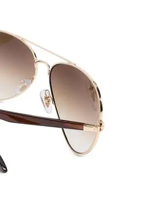 Ray-ban Rb3675 Aviator-frame Sunglasses - Brown