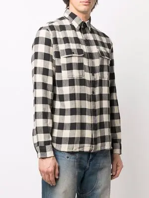 Ralph Lauren Checked Long-sleeved Shirt - Black