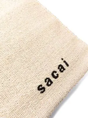 Sacai Logo-embroidered Woven Tote