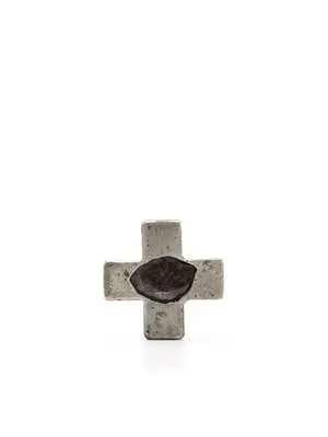 PARTS OF FOUR 12mm Cross Earring Grey