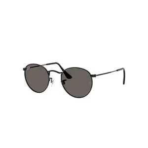 Ray-ban Round Metal Sunglasses With Polarized+ Lenses - Black