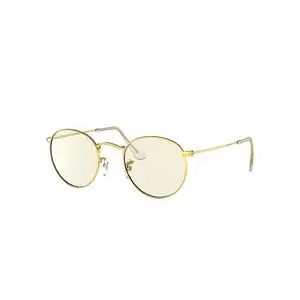 Ray-ban Round Metal Sunglasses With Polarized+ Lenses - Gold