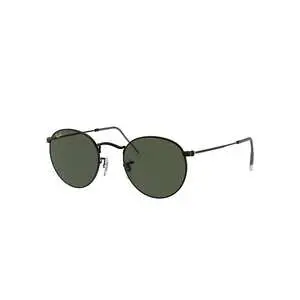 Ray-ban Ray-Ban Round Metal Polarized+ Sunglasses Shiny Black