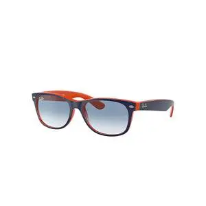 Ray-ban Wayfarer Sunglasses Blue On Orange