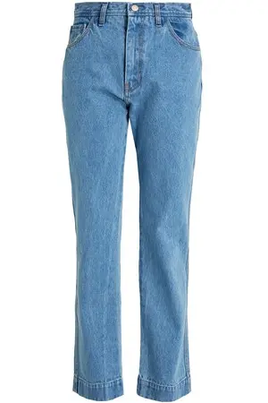 REJINA PYO Alfie Highrise Straightleg Jeans - Mid Denim
