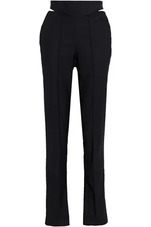 Ronny Kobo Dev Cutout Twill Straightleg Pants - Black