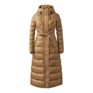 Mackage Calina Lustrous Down Maxi Coat Camel