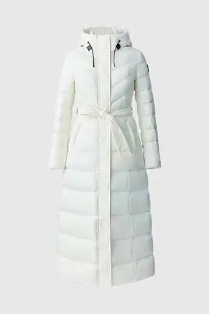 Mackage Calina Lustrous Down Maxi Coat - Cream