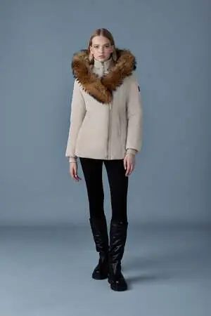 Mackage Adali Down Coat With Fur Collar - Wine