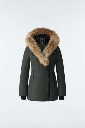 Mackage Adali Down Coat With Fur Collar - Wine