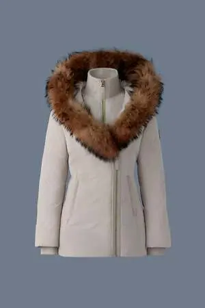 Mackage Adali Down Coat With Fur Collar - Wine