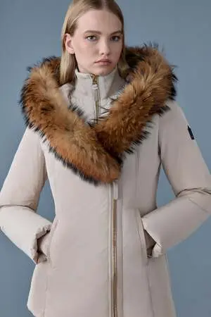 Mackage Adali Down Coat With Fur Collar - Wine