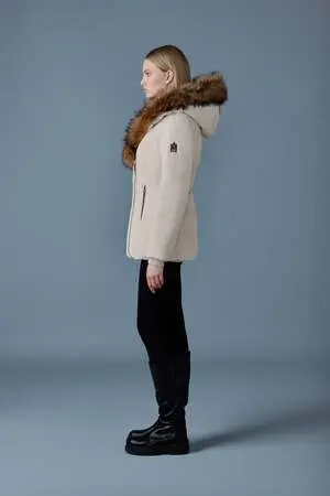 Mackage Adali Down Coat With Fur Collar - Wine