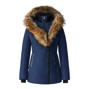 Mackage Adali Down Coat With Fur Collar - Wine