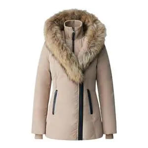 Mackage Adali Down Coat With Fur Collar - Wine