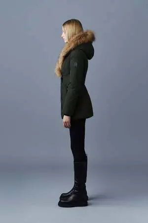 Mackage Adali Down Coat With Fur Collar - Wine