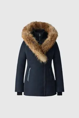 Mackage Adali Down Coat With Fur Collar - Wine