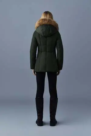 Mackage Adali Down Coat With Fur Collar - Wine