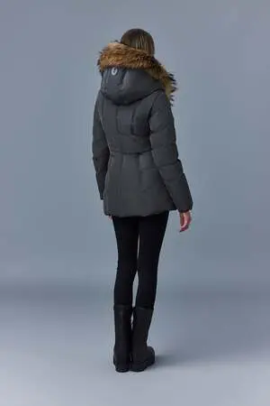 Mackage Adali Down Coat With Fur Collar - Wine