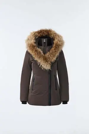Mackage Adali Down Coat With Fur Collar - Wine
