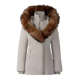 Mackage Adali Down Coat With Fur Collar - Wine