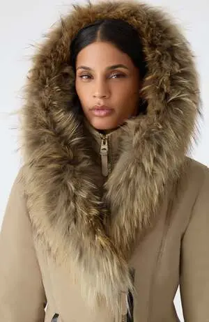 Mackage Adali Down Coat With Fur Collar - Wine