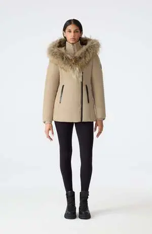 Mackage Adali Down Coat With Fur Collar - Wine