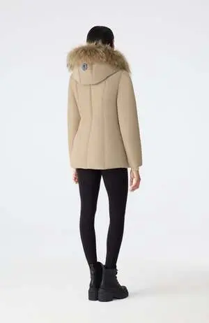Mackage Adali Down Coat With Fur Collar - Wine