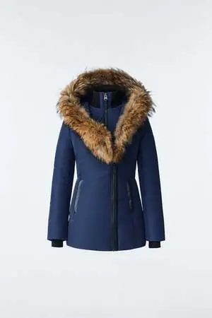 Mackage Adali Down Coat With Fur Collar - Wine