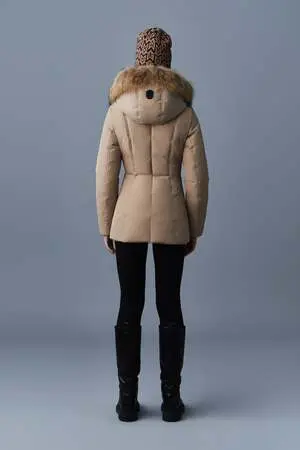 Mackage Adali Down Coat With Fur Collar - Wine