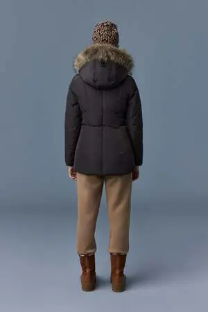 Mackage Adali Down Coat With Fur Collar - Wine