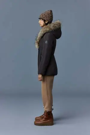 Mackage Adali Down Coat With Fur Collar - Wine