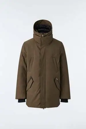 Mackage Edward-nfr 2-in-1 Down Coat With Hooded Bib - Army