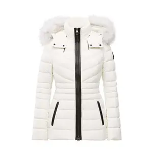 Mackage Patsy-bx Down Jacket With Fur Trim - Off White