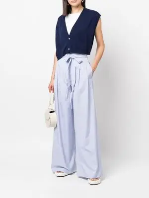 MAISON JEJIA Stripe-print Palazzo Pants