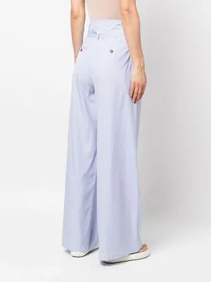 MAISON JEJIA Stripe-print Palazzo Pants