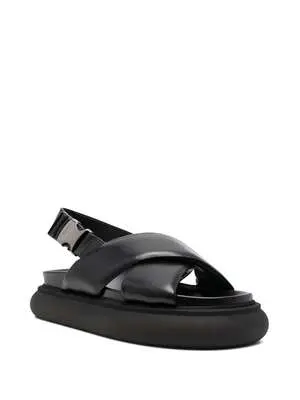 Moncler Cross-strap Leather Sandals