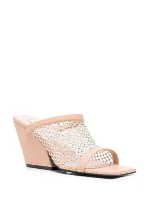 Stella McCartney Crystal Embellished Mesh Sandals