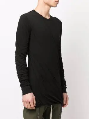 Rick Owens Long-sleeved Gathered T-shirt