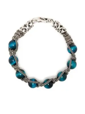 Emanuele Bicocchi Braided Bead Bracelet - Silver