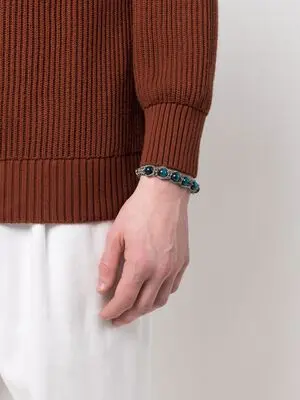Emanuele Bicocchi Braided Bead Bracelet - Silver