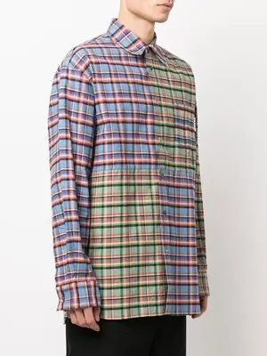 Marni Patchwork Check-print Oversized Shirt