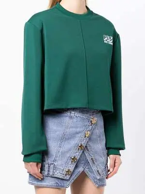 Philosophy Di Lorenzo Serafini Embroidered-logo Sweatshirt - Green
