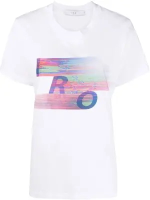 IRO PARIS Graphic Logo-print T-shirt - White