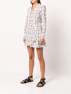 Veronica Beard Sherry Checked Wrap Dress